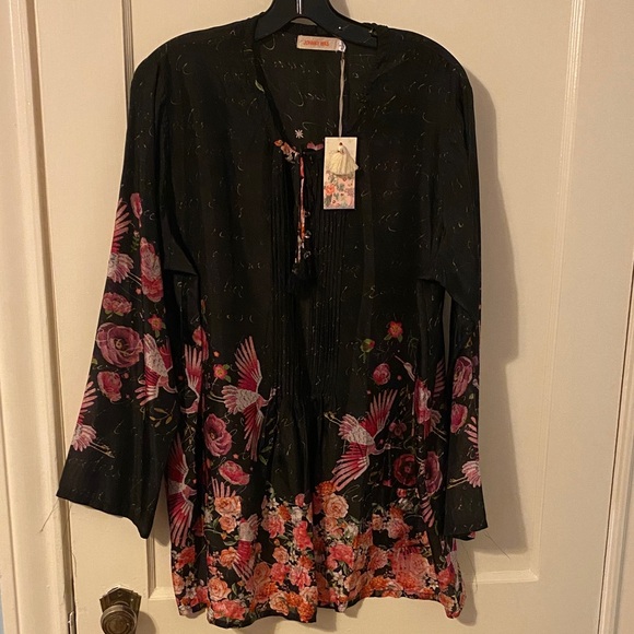 Johnny Was | Tops | Johnny Was Black Blouse | Poshmark